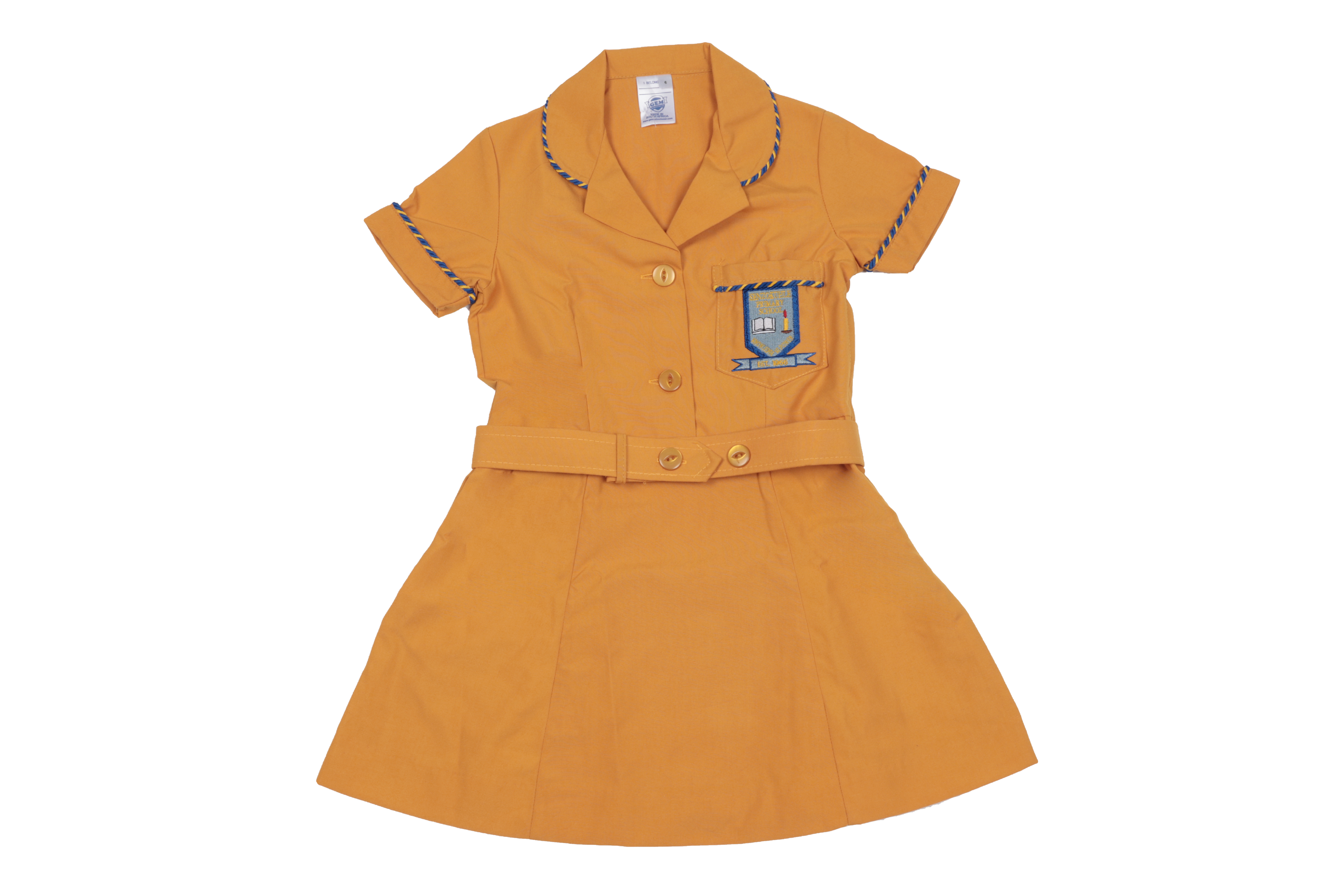 Plain Dress Emb - Senzokuhle Primary – Gem Schoolwear