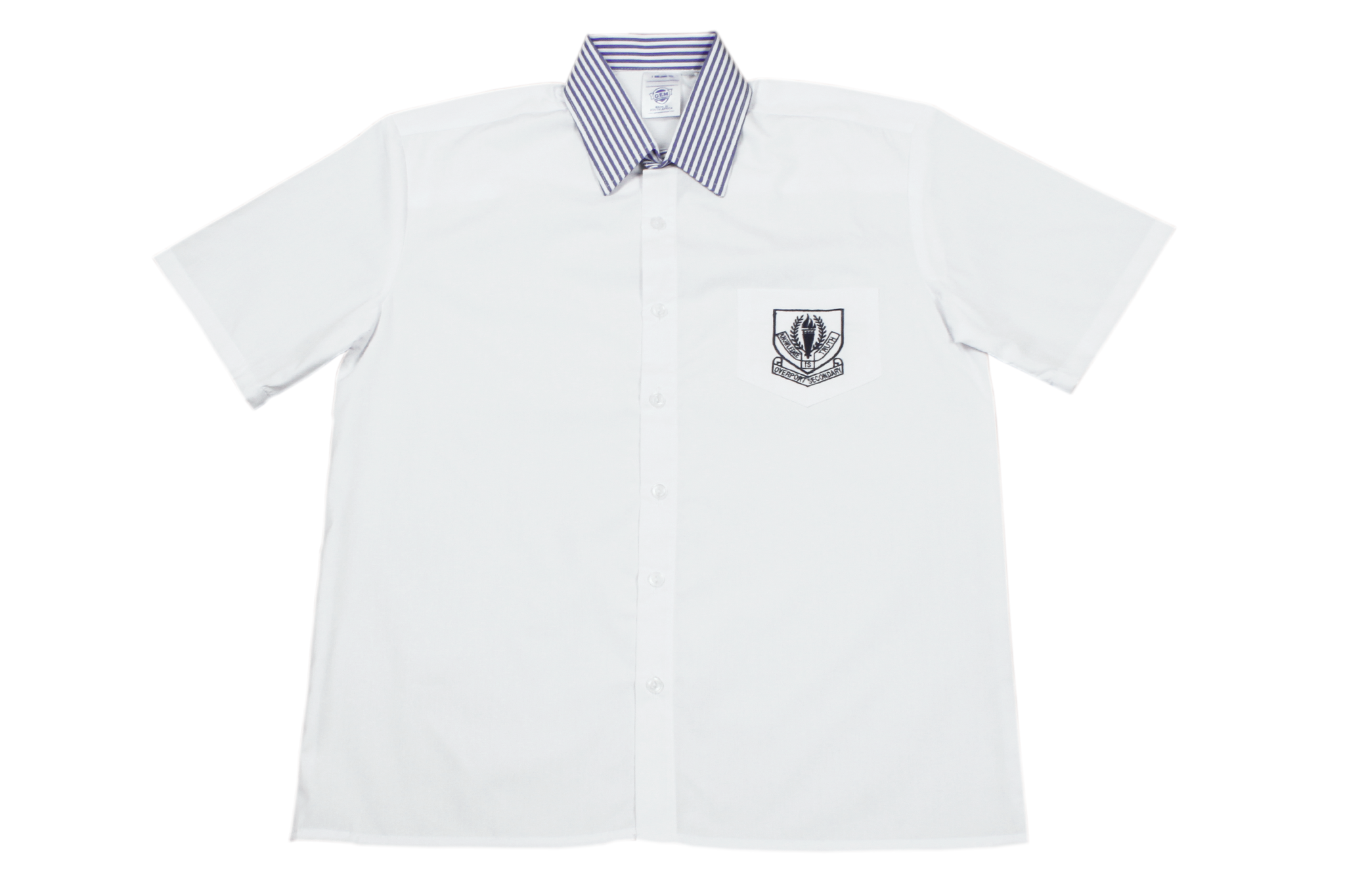 Shortsleeve Emb Shirt - Overport – Gem Schoolwear